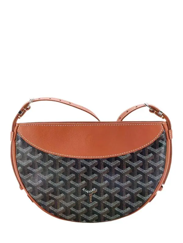 Goyard Hirondelle Coated Canvas And Leather Shoulder Bag - Brown
