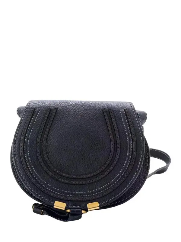 Chloé Marcie Leather Small Crossbody Bag - Black
