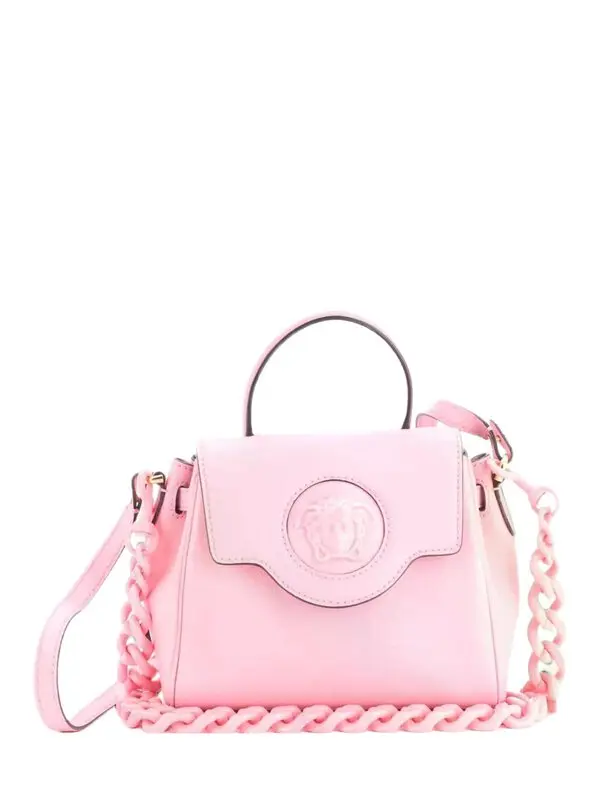 Versace La Medusa Top Handle Bag Leather Small Satchel - Pink