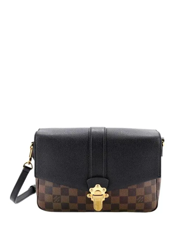 LOUIS VUITTON Clapton Handbag Damier Leather Pm Crossbody Bag - Black