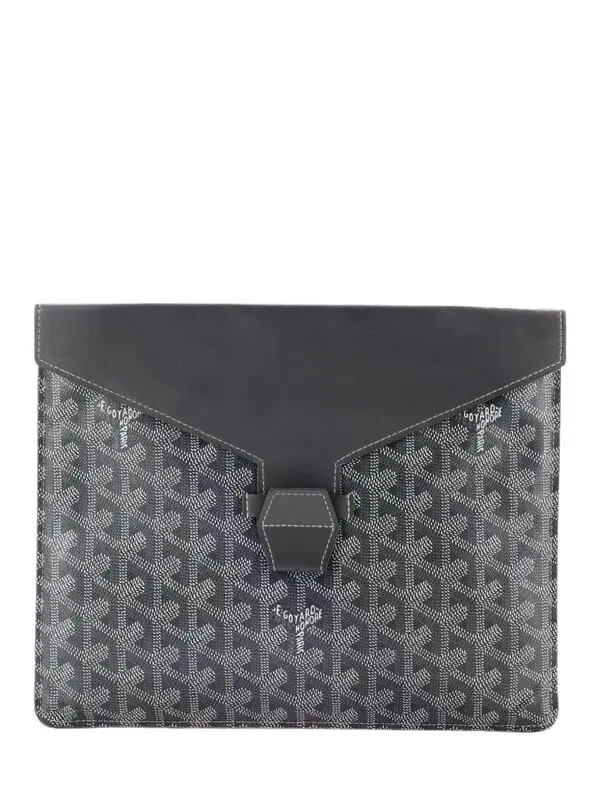 Goyard Camondo Horizontal Ii Coated Canvas Mm Clutch Bag - Grey