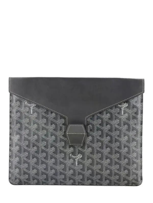 Goyard Camondo Horizontal Ii Coated Canvas Mm Clutch Bag - Grey