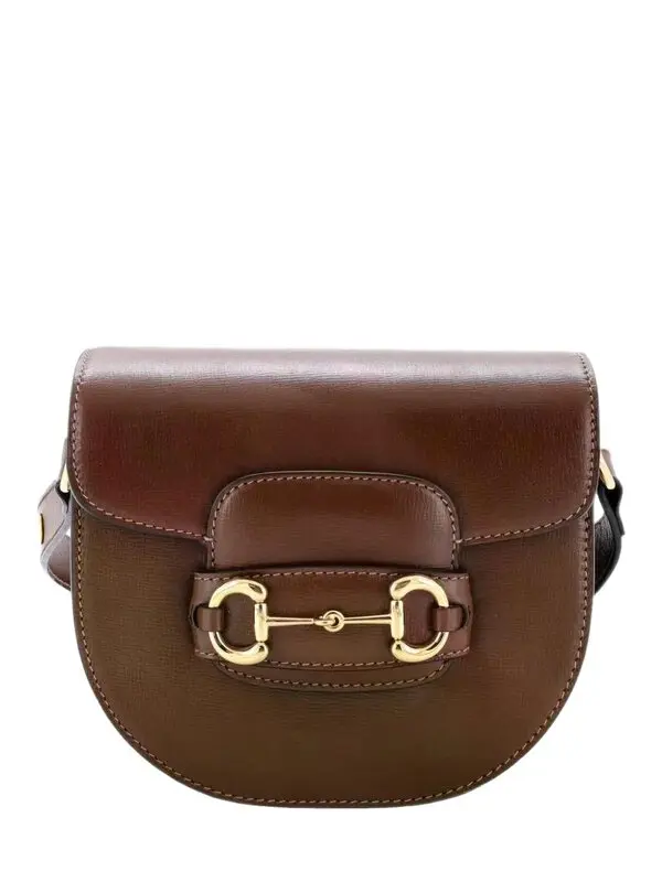Gucci Horsebit 1955 Leather Mini Crossbody Bag - Brown