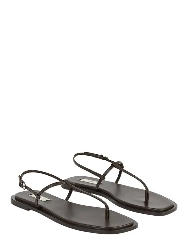 TOTEME T-strap Sandals - Bark