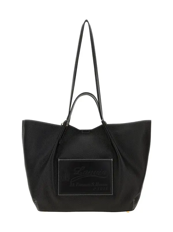 LANVIN Leather Shopping Bag - Black