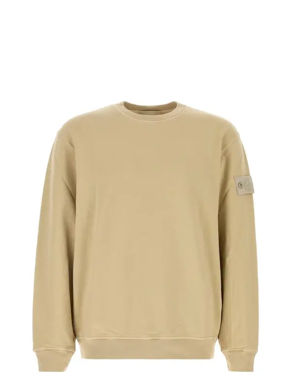Stone Island Stretch Cotton Sweatshirt - Light Brown