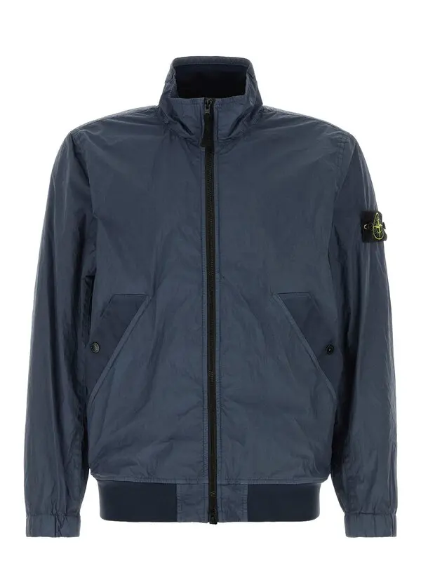 Stone Island Nylon Bomber Jacket - Blue