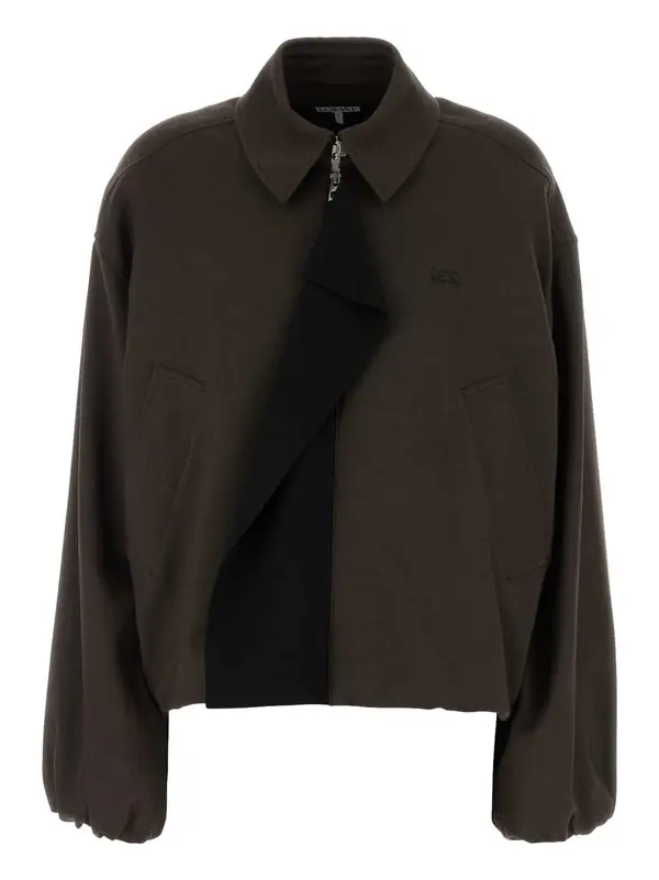 Loewe Chocolate Viscose Blend Jacket - Brown