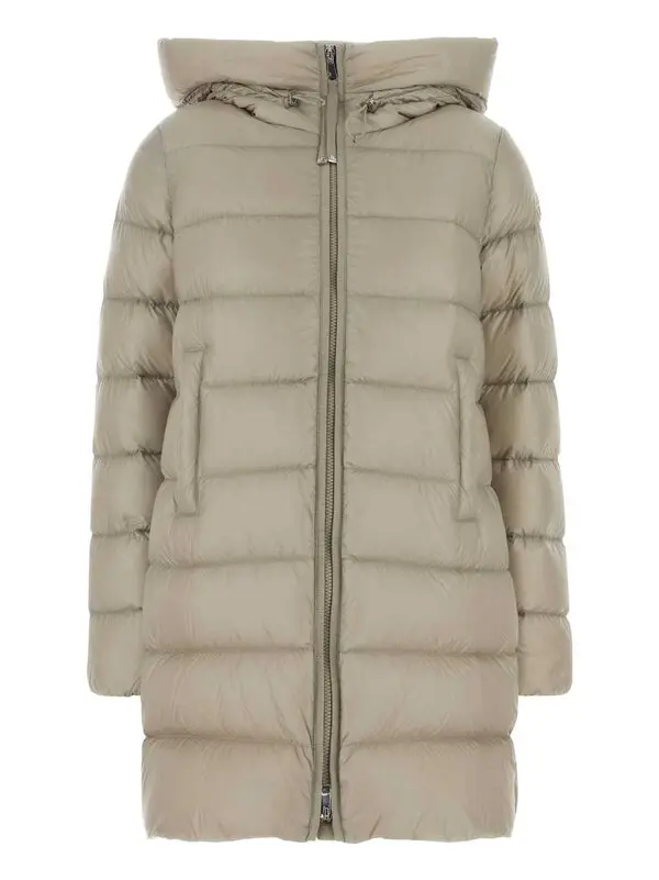 Moncler Sand Nylon Suyenne Down Jacket - Brown