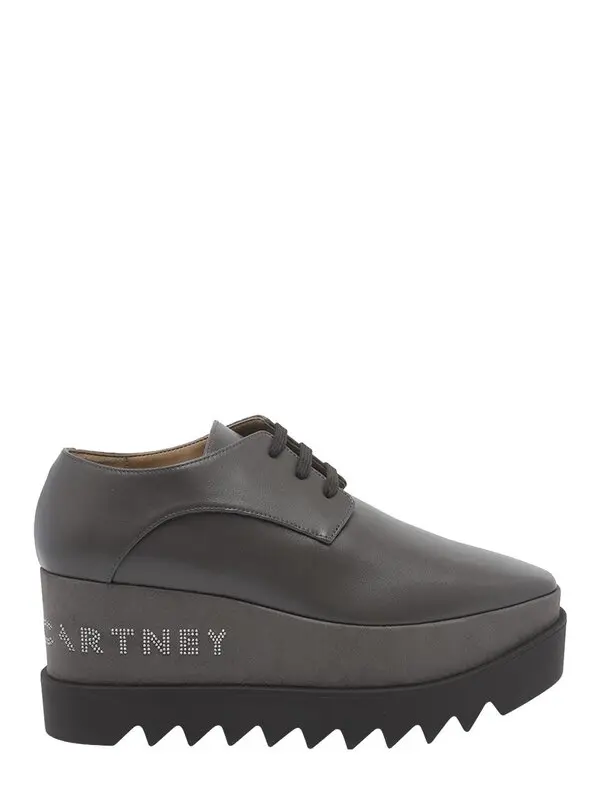 Stella McCartney Elyse Wedged Lace-up Shoes - Gray