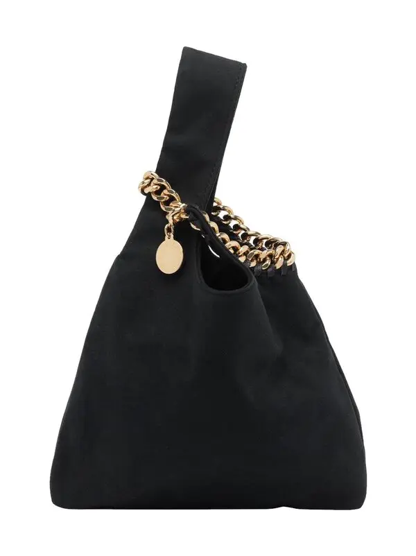 Stella McCartney Falabella Wristlet Bag With Chain And Charms - Black