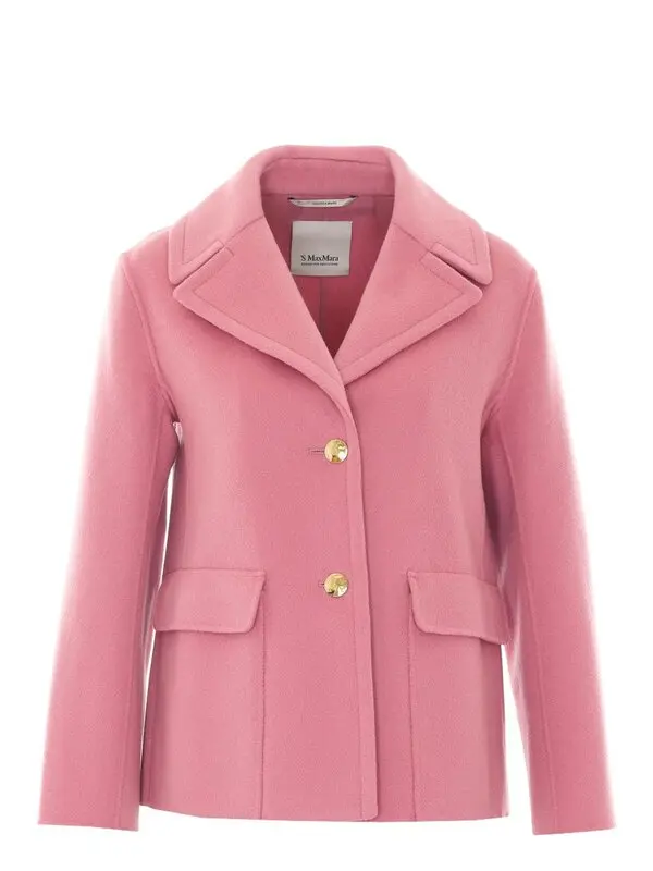 Max Mara Single-breasted Wool Jacket - Pink