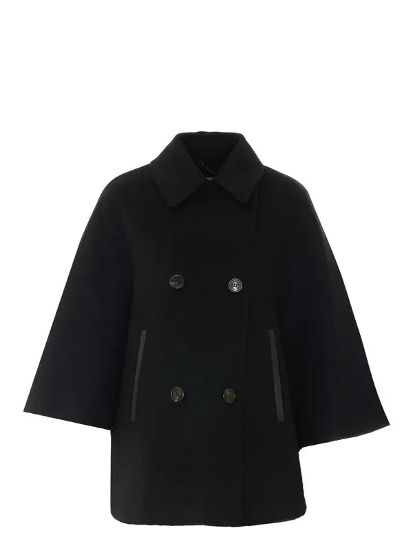 Max Mara Sable Cashmere Cape - Black