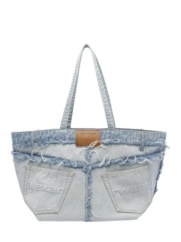 Alexander Wang Denim Punch Tote Bag - Blue