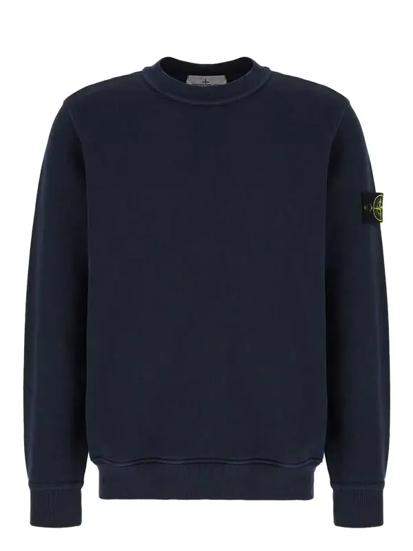 Stone Island Compass Logo Crew-neck Sweatshirt - Blue