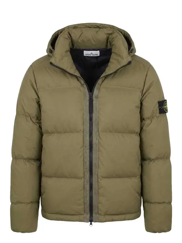 Stone Island Hooded Padded Jacket - Green