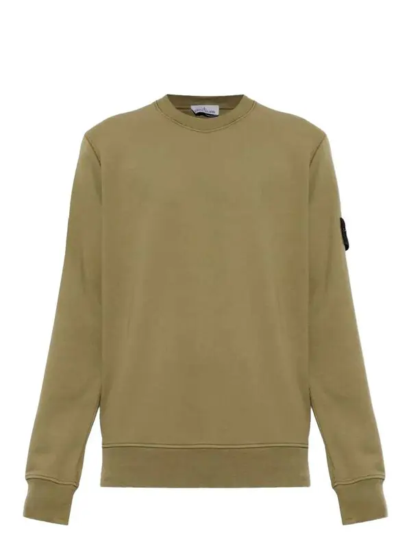 Stone Island Logo Patch Crewneck Sweater - Green