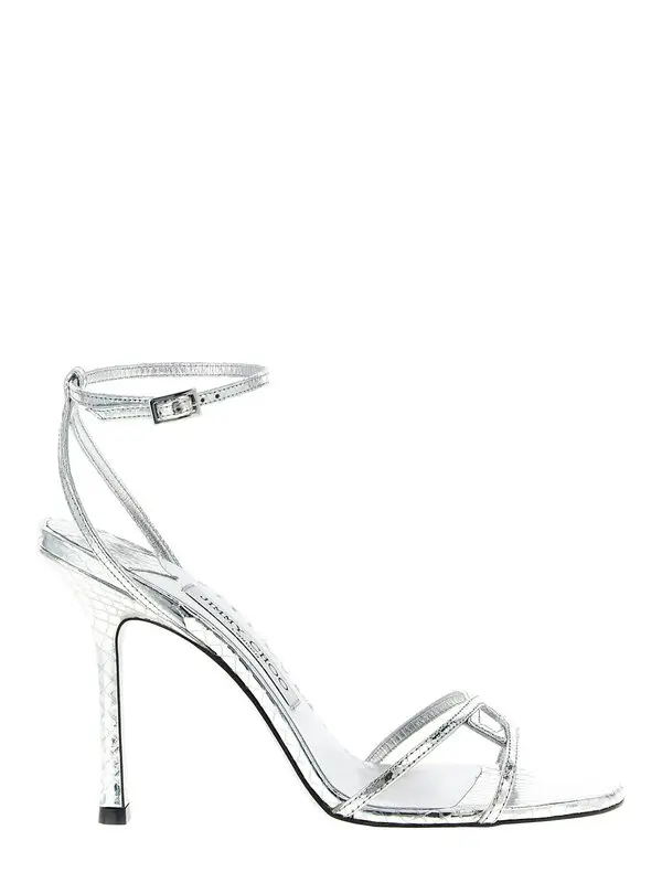 JIMMY CHOO Leo Sandals - Silver