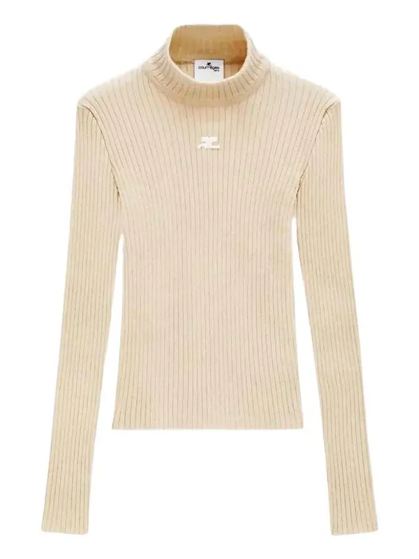 COURREGES Ribbed Knit Sweater – Re-edition - Brown