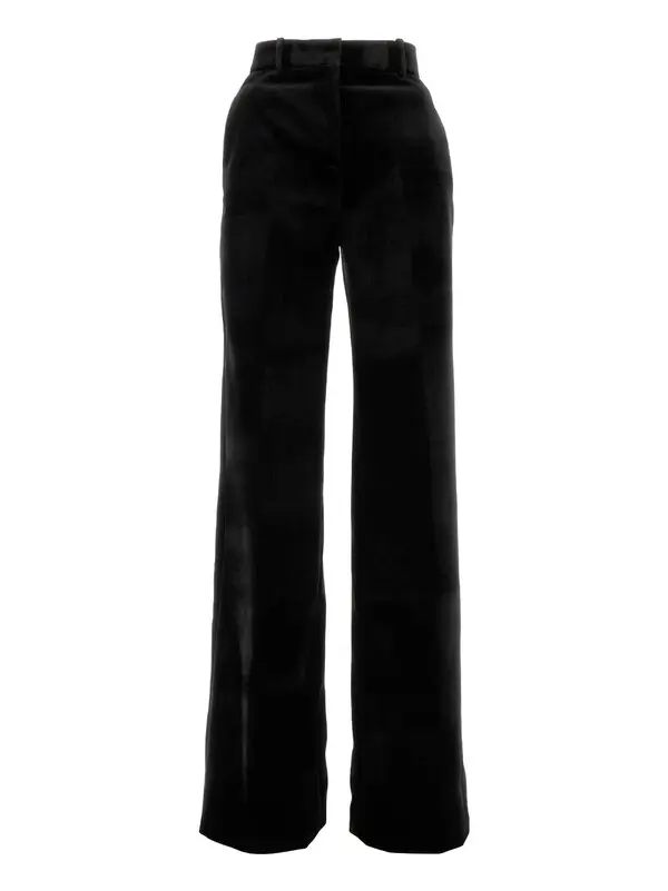 ERMANO SCERVINO Ermanno Scervino Velvet Palazzo Pant - Black