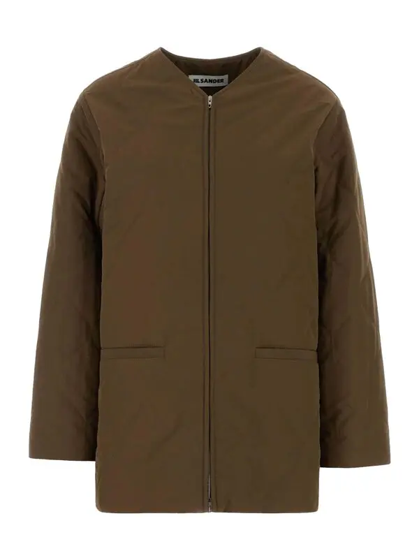 JIL SANDER Quilted Polyester Jacket - Brown