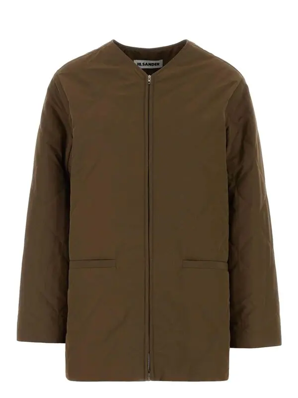 JIL SANDER Quilted Polyester Jacket - Brown