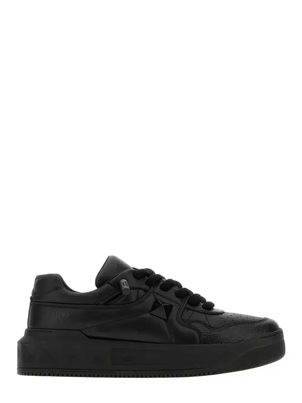 Valentino Garavani Nappa Leather One Stud Xl Sneakers - Black