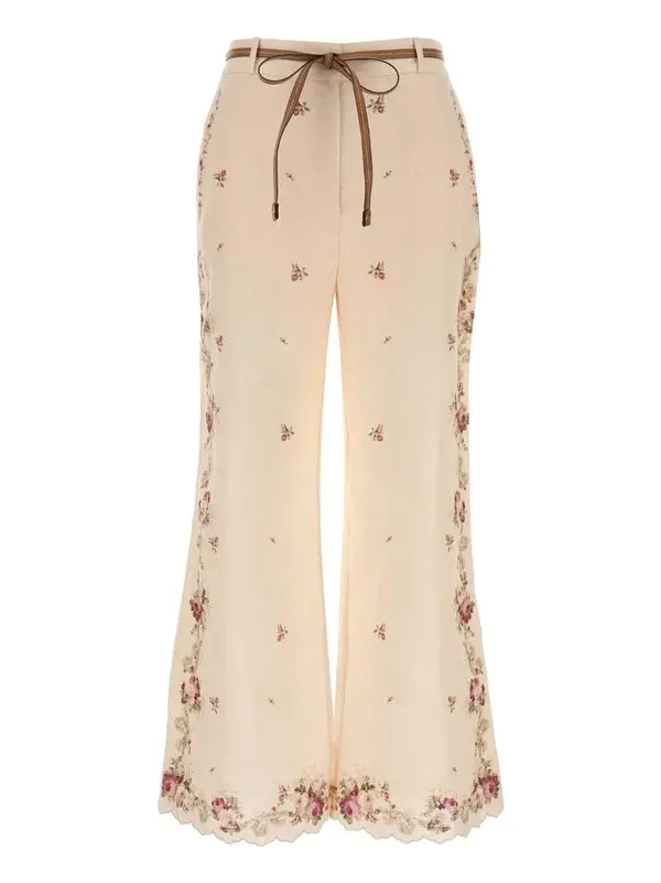 Zimmermann Printed Linen Patience Pant - Multicolor