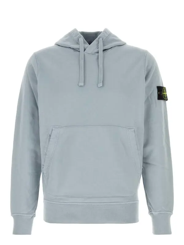 Stone Island Powder Cotton Hoodie - Blue