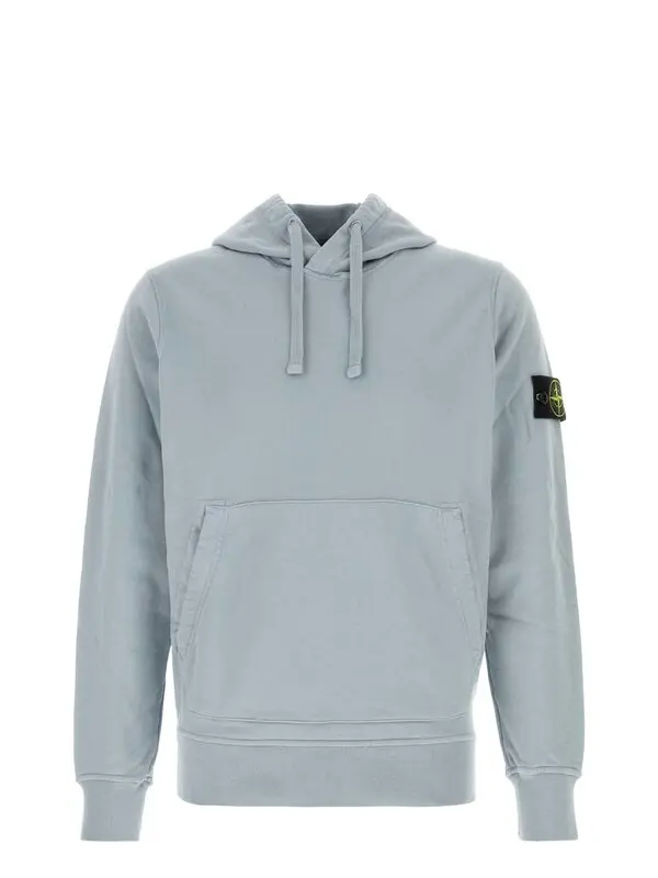 Stone Island Powder Cotton Hoodie - Blue