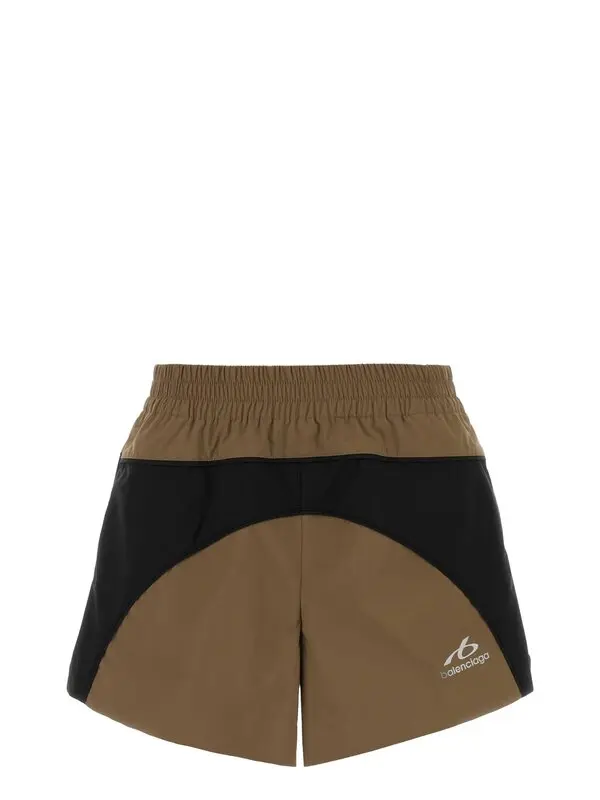 Balenciaga Biscuit Tech Fabric Shorts - Brown