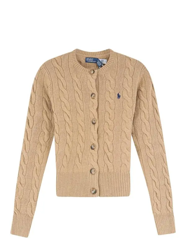 Polo Ralph Lauren Wool And Cashmere Cardigan - Beige