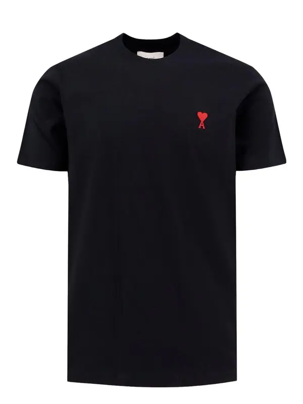 AMI Paris Biologic Cotton Tshirt - Black