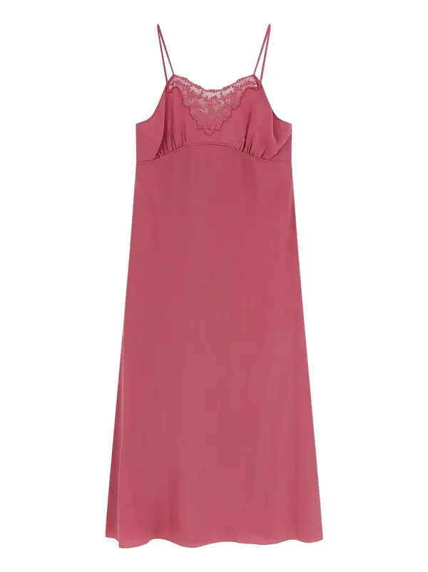 Chloé Silk Long Slipdress - Pink