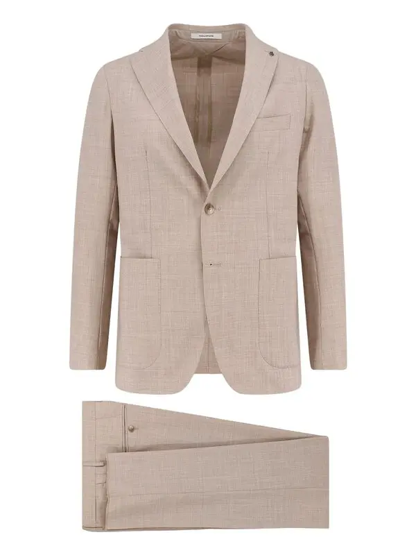 Tagliatore Virgin Wool And Silk Suit - Beige