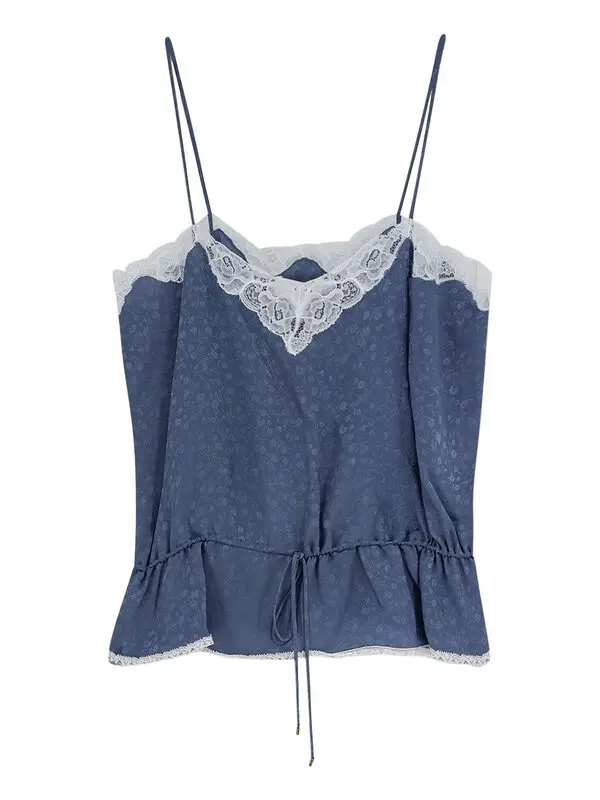 Chloé Printed Silk Top - Blue