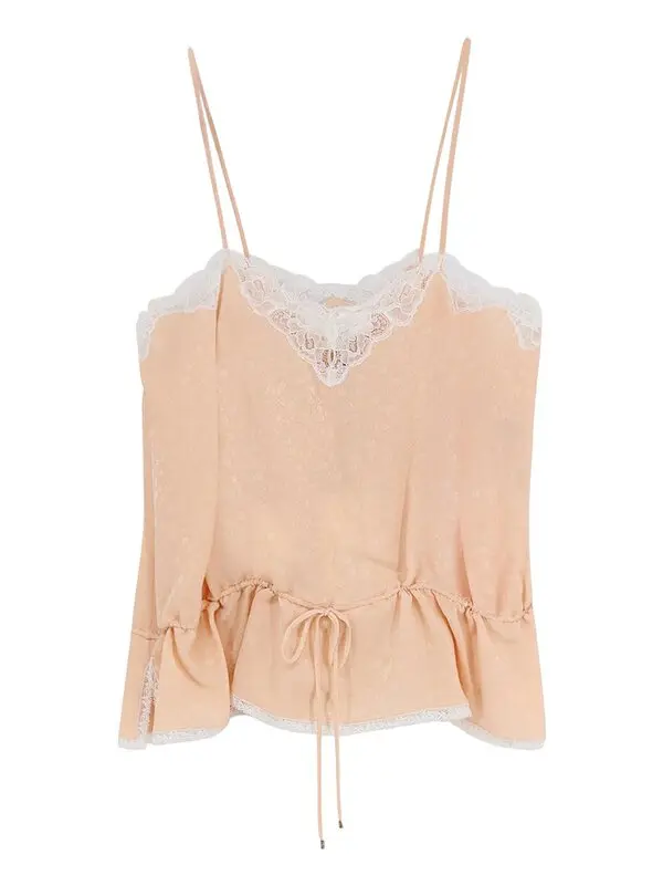 Chloé Printed Silk Top - Pink