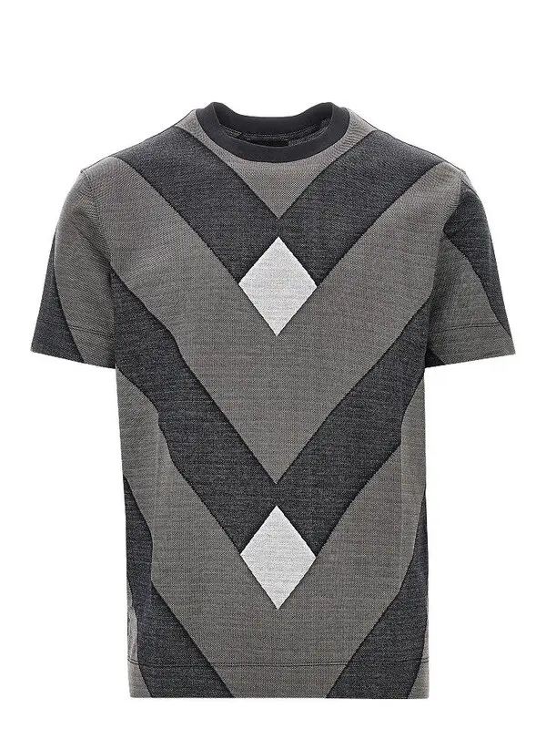 Emporio Armani Jacquard Jerey T-hirt - Multicolor