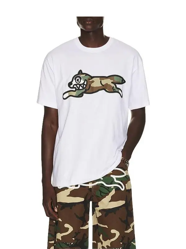 ICECREAM Camo Dog Short Sleeve Tee - White