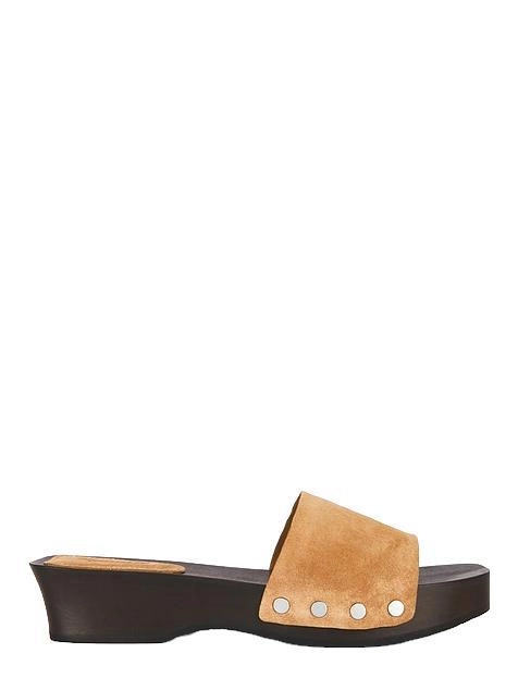Madewell Vanessa Suede Clog In Brown - Cumin