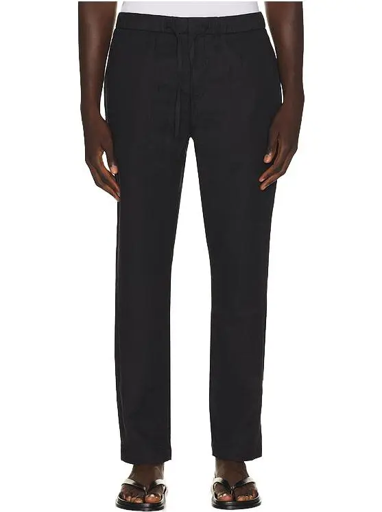 Frescobol Carioca Oscar Linen Chino Pant - Black