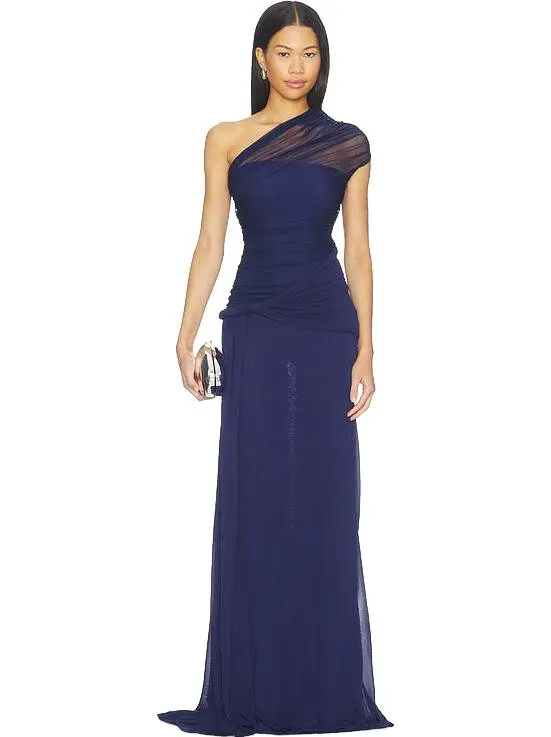 Misha Collection The Interwoven Dress In Blue - Deep Blue