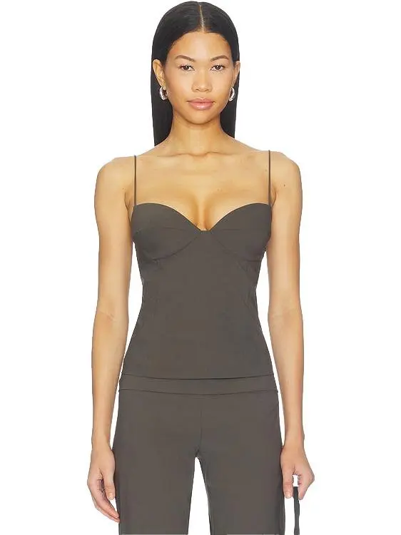 ST. AGNI Studio Cami In Brown - Wood