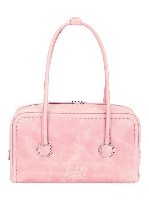 MARGESHERWOOD Soft Boston Small Bag In Pink - Tea Rose Pull Up