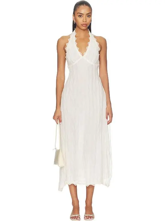 Lioness Stars Align Midi Dress - Cream