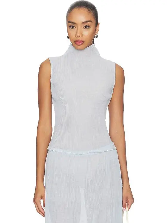 Lioness Ford Top In Baby Blue - Soft Blue