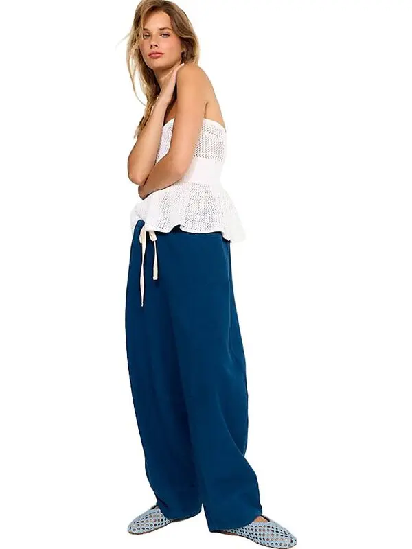 Free People Beach Ease Pants - Poseidon