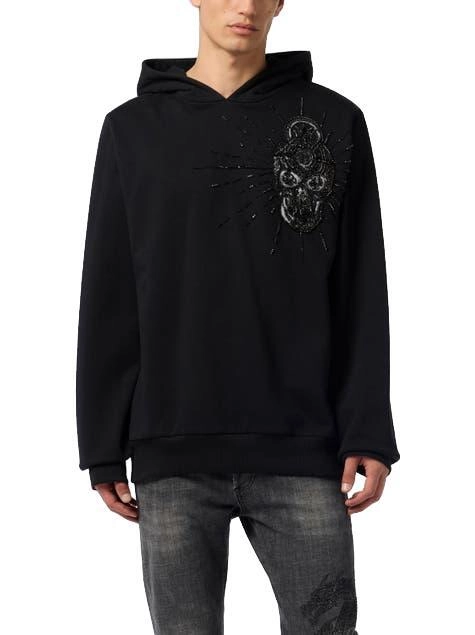 Philipp Plein Hoodie Skull Stones - Black/black