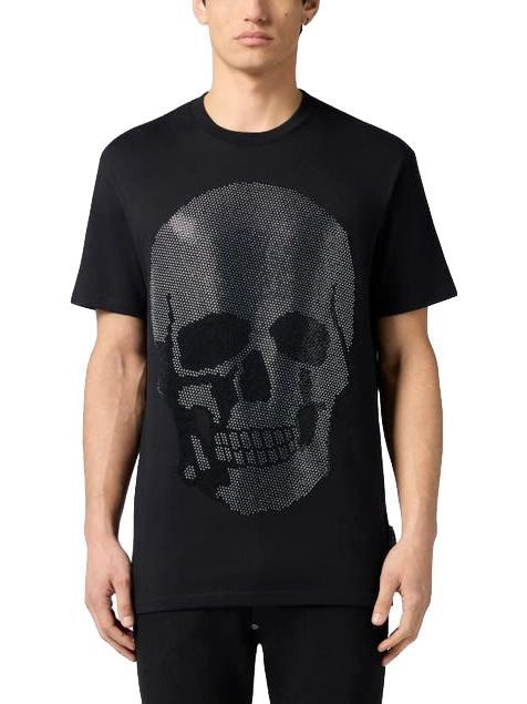 Philipp Plein Round Neck T-shirt Skull Stones - Black