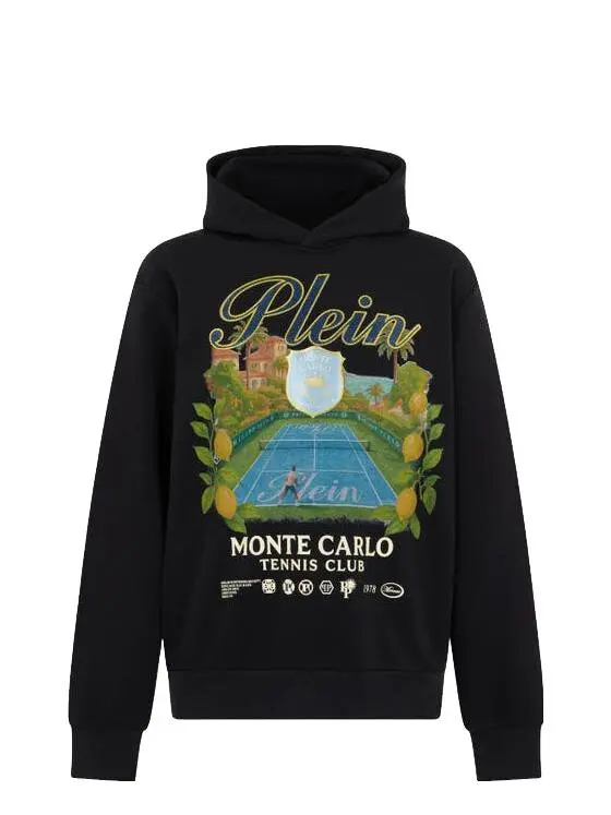 Philipp Plein Hoodie Monte Carlo Tennis Club - Black